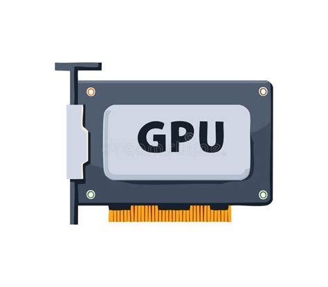 A Gpu Graphics Processing Unit Illustration Stock Vector