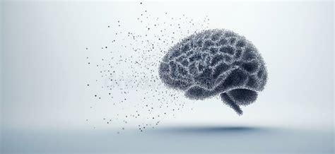 3d Abstract Representation Of Brain Made From Particles Illustrating