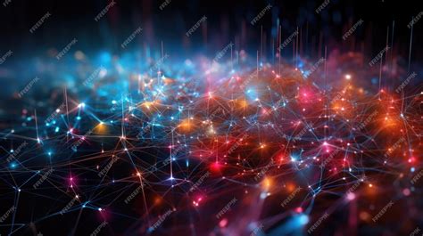 premium photo a colorful explosion of nodes representing autonomous