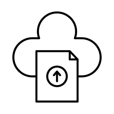 Premium Vector Upload File Line Illustration