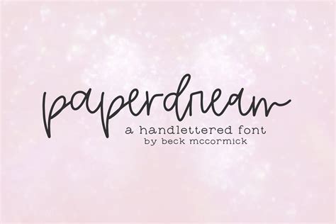 Paperdream Script Font Beck Mccormick Font Designer