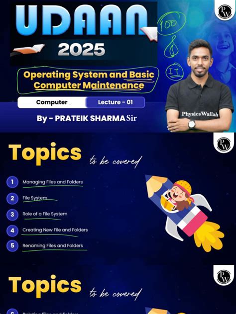 Operating System And Basic Computer Maintenance 01 Class Notes Udaan 2025 Pdf