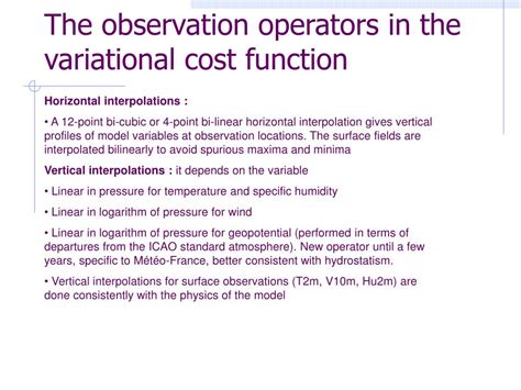 Ppt Variational Assimilation Method And Technicalities Powerpoint