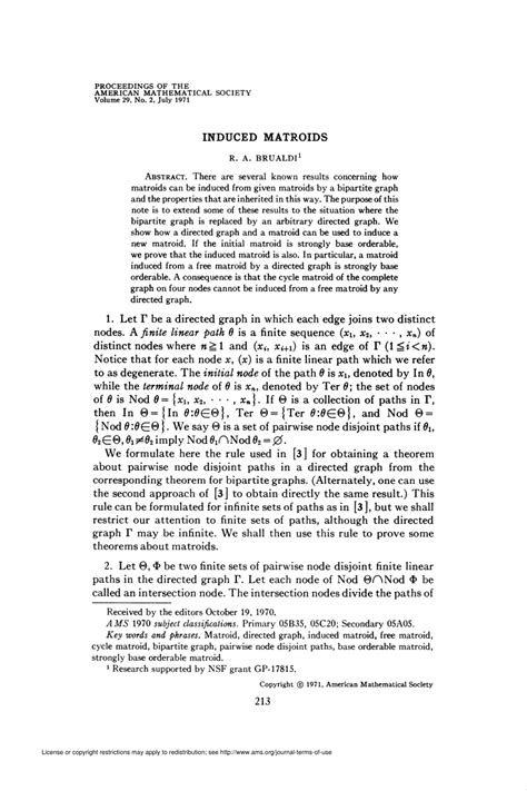 pdf induced matroids