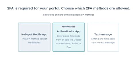 Configure Allowed 2fa Methods For Users