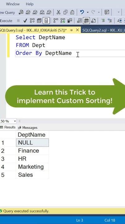 Sql Trick Custom Sorting Sqltips Youtube