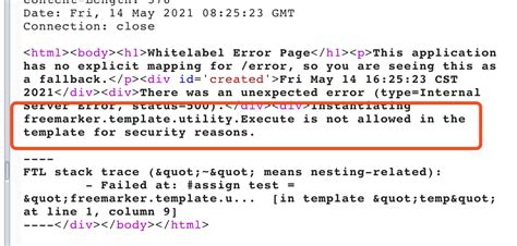 Freemarker Template Injection Escape W 博客园