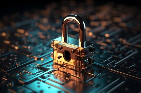 Premium Ai Image Padlock Key And Encrypted Data Symbolize Robust Digital Security Measures