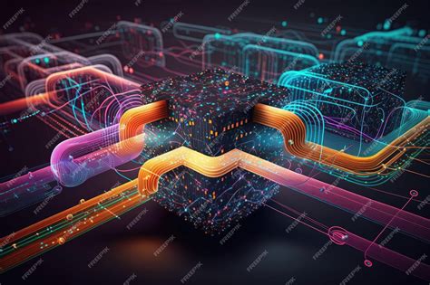 premium photo artificial intelligence big data information flow
