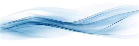 Abstract Blue Wave Flow Dynamic Lines For Background Technology Or Futuristic Design Stock