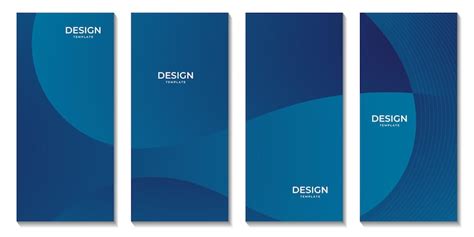 Premium Vector Set Of Brochures Abstract Dark Blue Colorful Gradient Background Vector