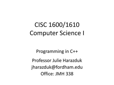 cisc 1600 1610 computer science i ppt download