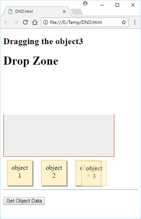 Javascript Why Does Dragging Dropdrag Element Cause Dropzone Div