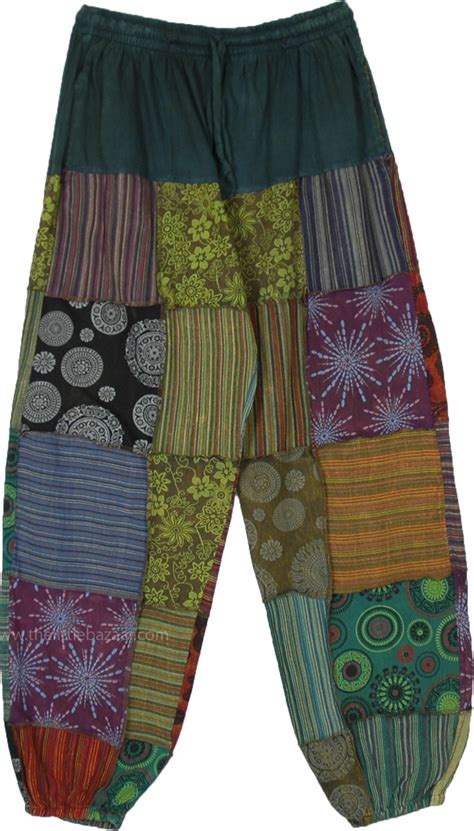 Thai Yoga Gypsy Harem Pants With Patchwork Clothing Sale On Bags