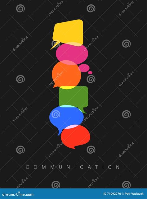 Vector Abstract Communication Concept Illustration Stock Vector