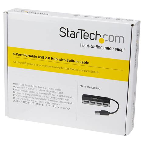 ST MINI Startech Port Portable USB Hub Bus Powered