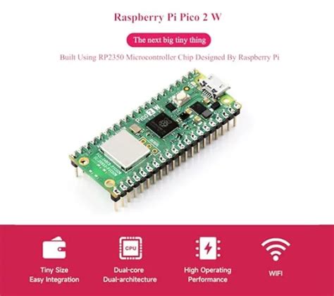 Pico 2 W With Color Pre Soldered Header Compatible With Raspberry Pi Pico 2 W Microcontroller