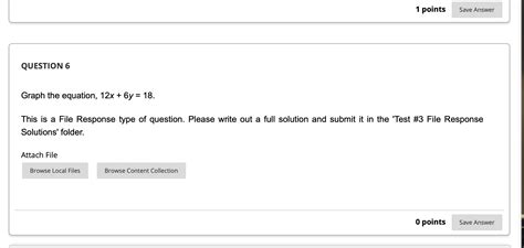 Solved QUESTION 6 Graph The Equation 12x 6y 18 This Is A Chegg Com