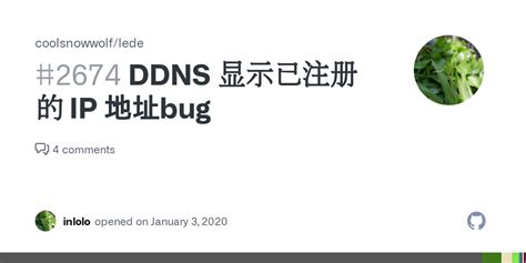 Ddns 显示已注册的 Ip 地址bug · Issue 2674 · Coolsnowwolflede · Github