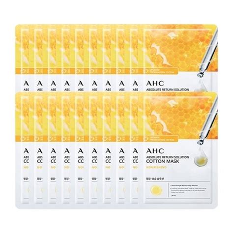 Ahc 앱솔루트 리턴 솔루션 순면 마스크팩 너리싱 20매 Ssg Com