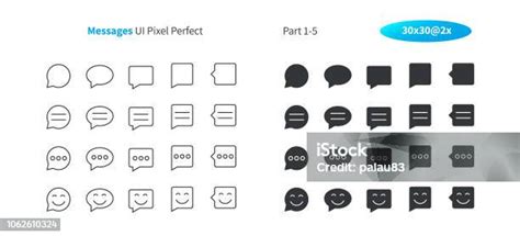 메시지 Ui 픽셀 완벽 한 잘 만들어진 벡터 얇은 라인과 단단한 아이콘 30 2 그리드 웹 그래픽 및 애플 리 케이 션에 대 한