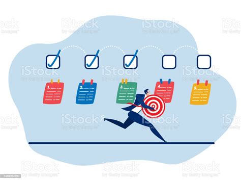 목표 완료 체크리스트 업적 개발 개선 또는 프로젝트 진행 진행을 대상 개념 벡터에 도달하기 위해 완료된 확인란에서 실행되는