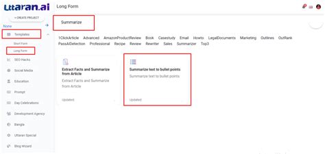 How To Generate Summarize Text To Bullet Points Using Uttaran AI