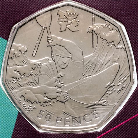 Монета Великобритания пенсов pence XXX летние Олимпийские Игры Лондон Гребля