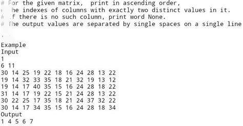 Solved For The Given Matrix Print In Ascending Order He
