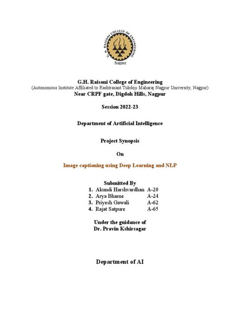 synopsis format pdf