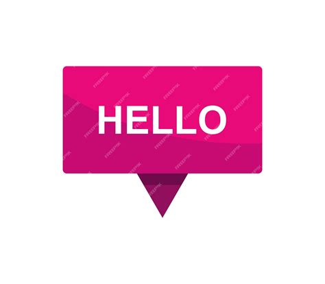Premium Vector Hello Sign