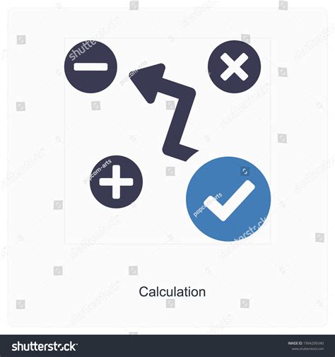 Calculation Computation Icon Concept Stock Vector Royalty Free
