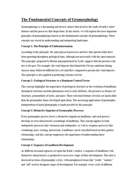 Geomorphology Pdf Geomorphology Erosion