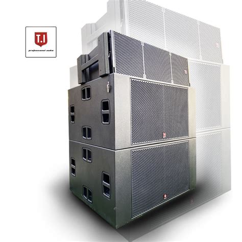 Watts High Powerful Active Waterproof Red Black Line Array Bass Speaker Powered Subwoofer