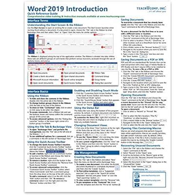 Microsoft Word Quick Reference Training Guide Nepal Ubuy