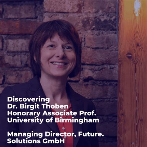 Hyacademy Eu Project On Linkedin 👏 Discovering Dr Dr Birgit Thoben Honorary Associate Prof