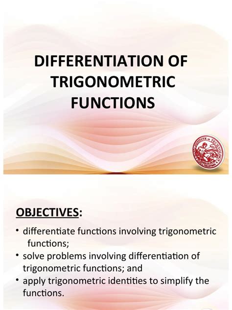 L11 Derivative Of Trigonometric Functions Pdf Trigonometric