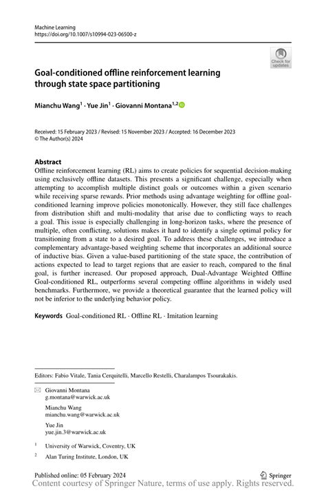 Pdf Goal Conditioned Offline Reinforcement Learning Through State