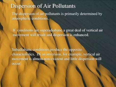 PPT Dispersion Of Air Pollutants PowerPoint Presentation Free Download ID
