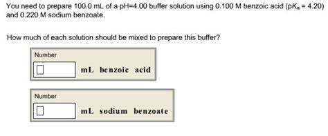 solved you need to prepare 100 0 ml of a ph 4 00 buffer s