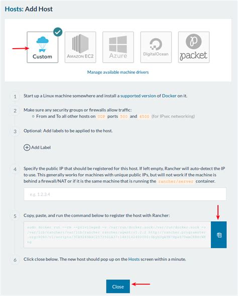 Rancher Add A Custom Host Programster S Blog