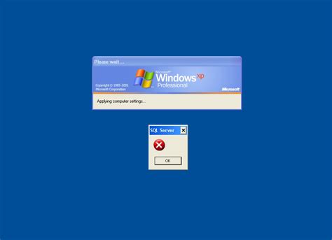 SQL Server Error Message Box On Startup Stack Overflow