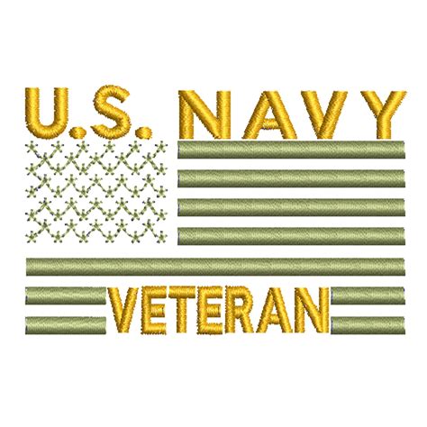 Explore Premium Us Navy Veteran Logo Digitized Embroidery Design At