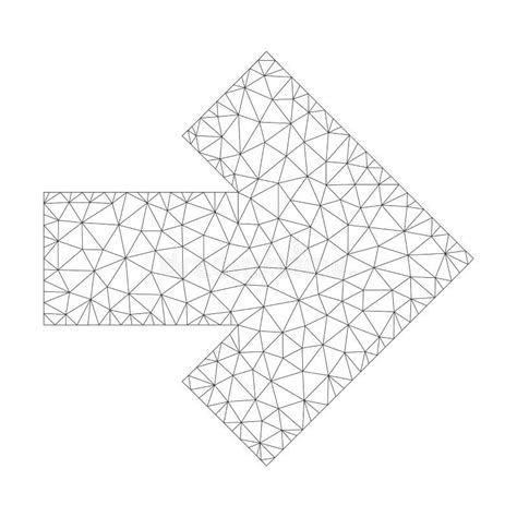 Mesh Vector Arrow Right Icon Stock Vector Illustration Of Modeling Grey 133421078