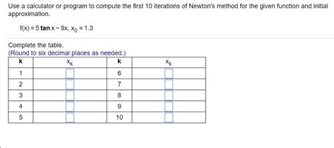 solved use a calculator or program to compute the first 10