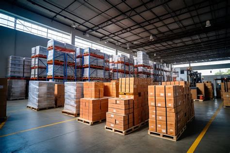 Warehouse Inventory Stock Of Goods For Efficient Logistic Delivery And Distribution Stock