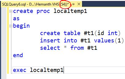 Sql Server Temp Table Venuemasa