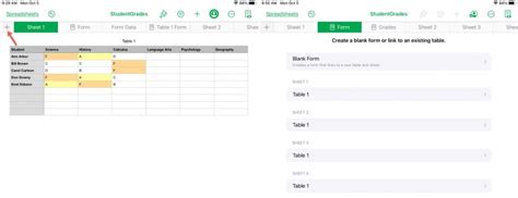 how to create and use forms for data entry in numbers on ios