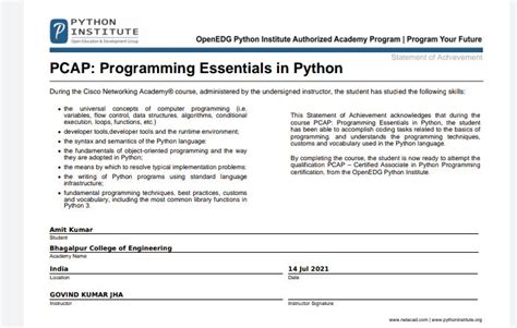 amit r k yadav on linkedin programming essentials in python certificate