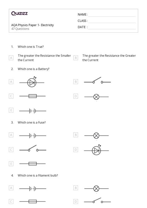 50 Series And Parallel Resistors Worksheets For 9th Year On Quizizz